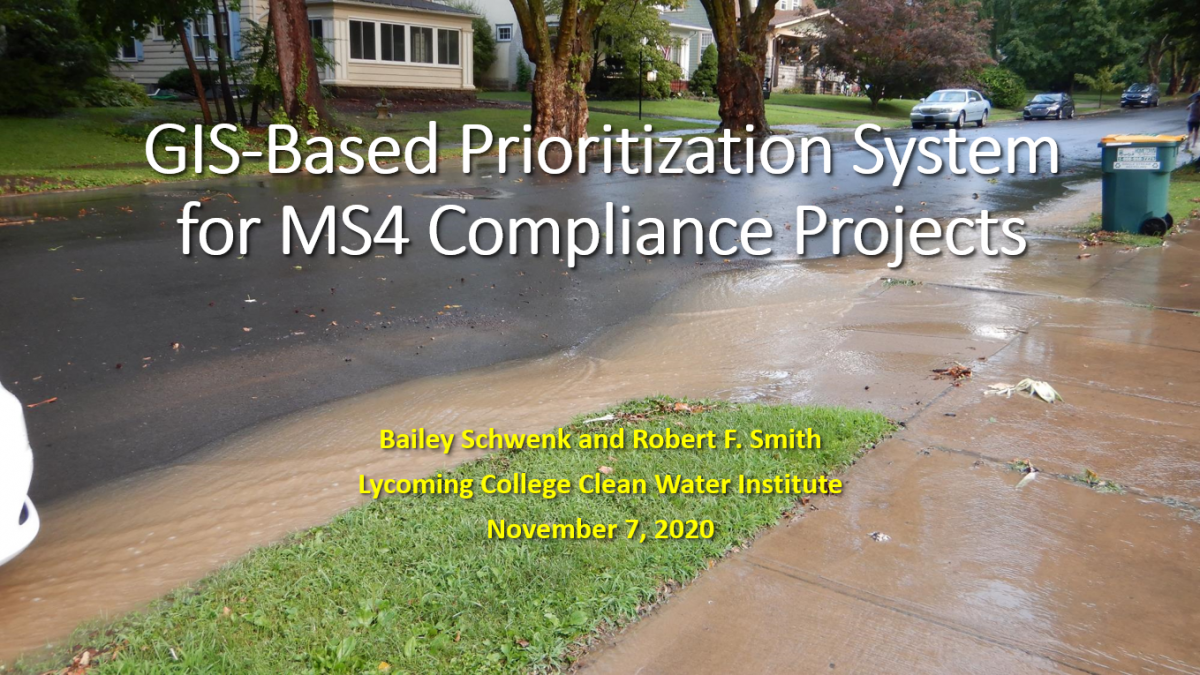 GIS-based prioritization system for MS4 compliance projects – 16th ...